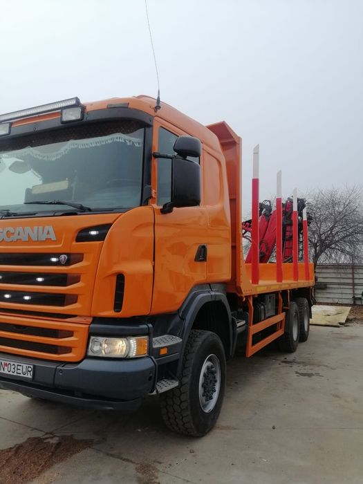 Scania V8 6x6 ,macara forestiera Caiata • OLX.ro