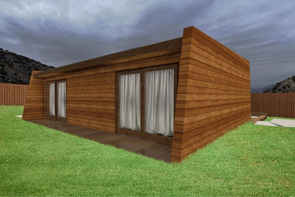 Casa cub pe structura de lemn timber frame Toplita • OLX.ro