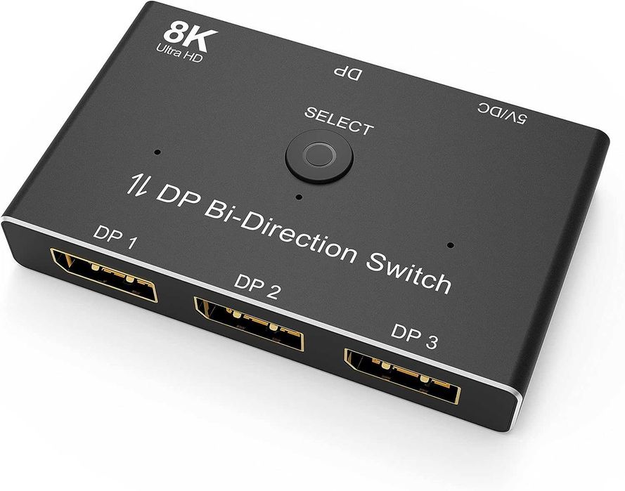 8K DisplayPort Switch Splitter 3 Port 1x3 Bi-Directional DP гр. Пловдив Център • OLX.bg