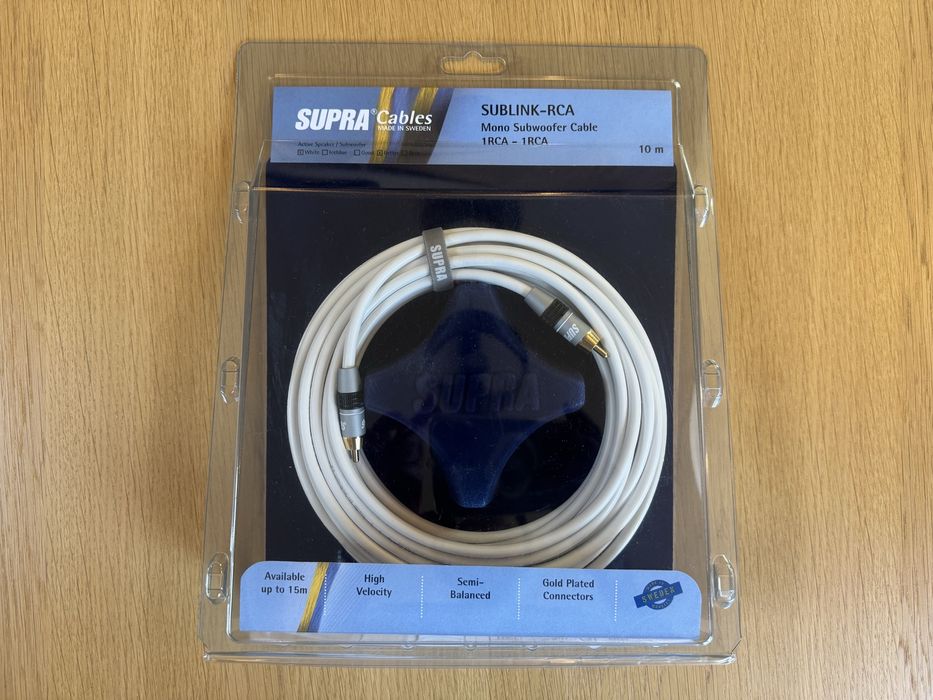 Subwoofer Cable Supra SubLink RCA - 10 метра (кабел за събуфър) гр ...