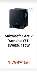 Subwoofer activ YAMAHA YST-SW030 Popoveni • OLX.ro