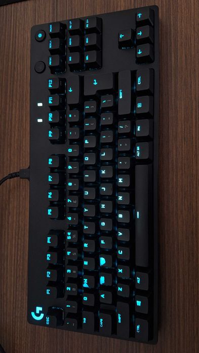 Механична клавиатура Logitech - G PRO KB Clicky GX Blue RGB черна гр ...
