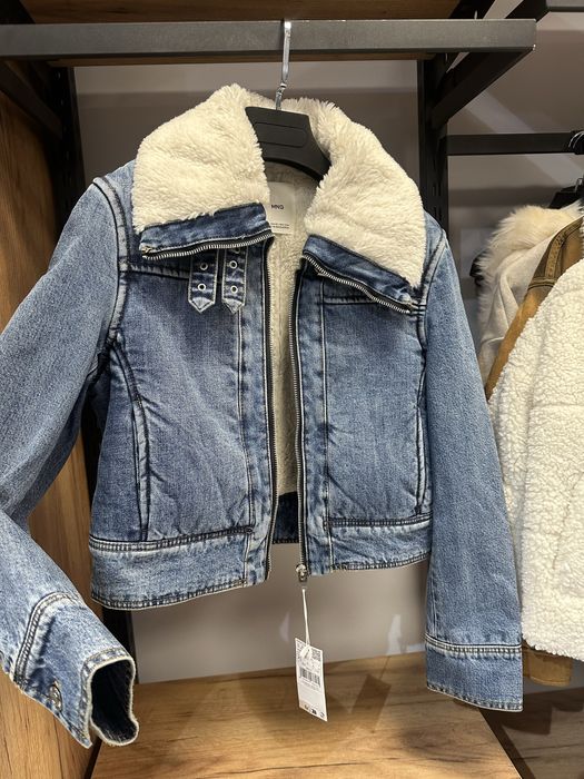 MANGO Уникално дамско зимно дънково яке гр. Пловдив Беломорски • OLX.bg