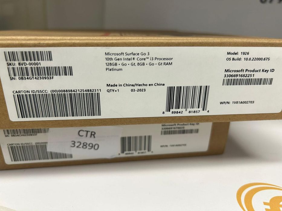 Tableta Microsoft Surface Go 3 10th, intel core i3 , Platinum Nou -D ...