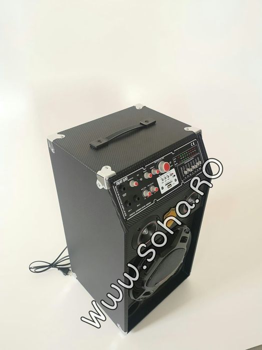 Boxe active cu microfon si telecomanda 1500w Smart Bass Reflex ...
