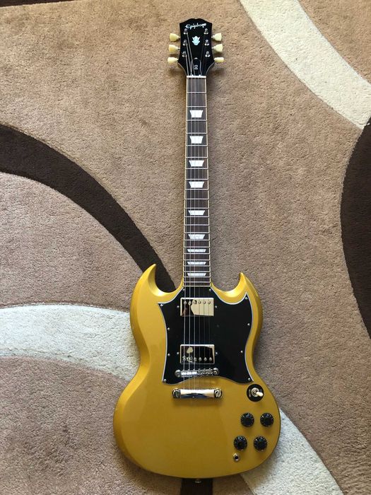 Epiphone SG Traditional Pro metallic gold Gibson ESP Ibanez Fender PRS ...