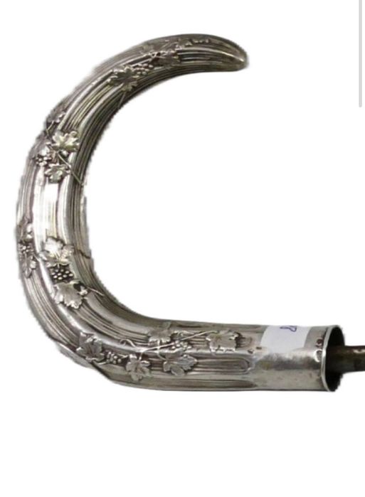 Baston walking stick lemn cu stilet sabie mâner argint 1930 Bucuresti ...