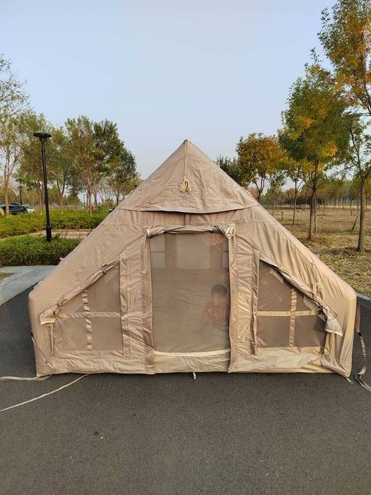 Cort glamping gonflabil de lux Ekobell H6, 6mp, pompa inclusa Bucuresti ...