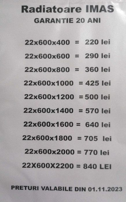 Radiator otel 22x600x800 IMAS Campina • OLX.ro