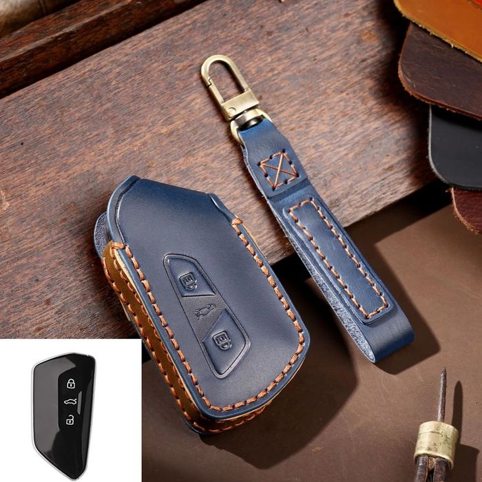 Кожен калъф за ключ VW Volkswagen Golf 8 2020 Skoda Octavia гр. Сопот ...