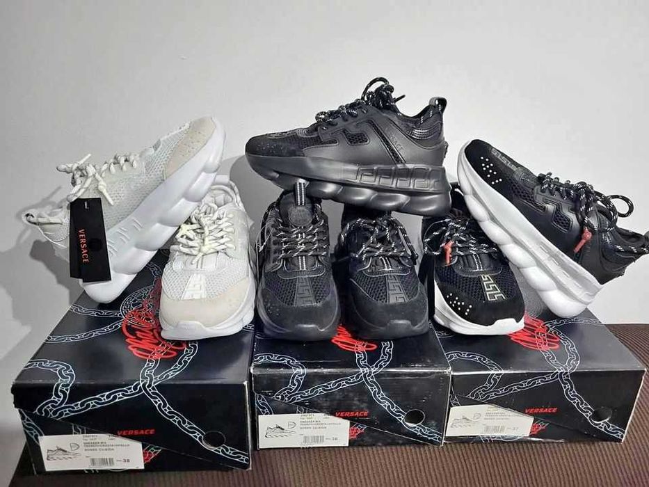 Adidasi Versace Chain Reaction Premium Black Afumati • OLX.ro