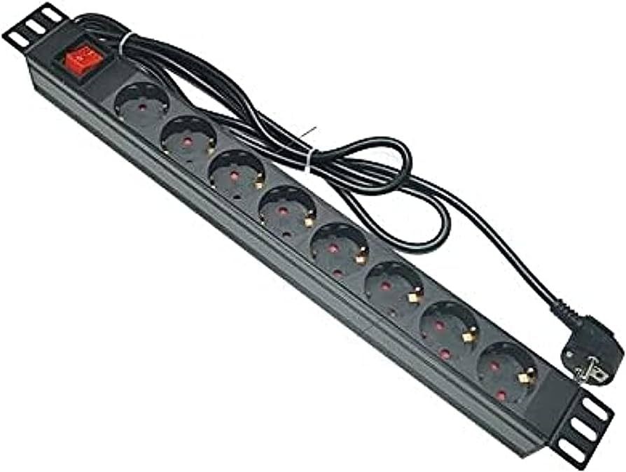 PDU 8 Блок силовых розеток в стойку 19" , 16А 8розпток с выключателем ...