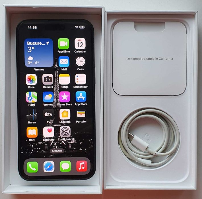 Iphone 14 Pro Max, 128 GB, factura Emag + garantie aprilie 2025 ...