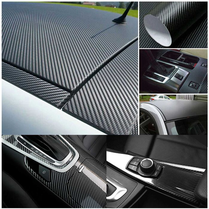 Kit Rola Folie Auto Autocolant Colant Carbon 7D 300x30cm + Accesorii ...