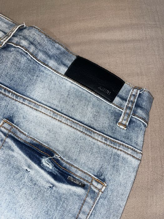 Blugi Amiri ripped skinny Blue Braila • OLX.ro