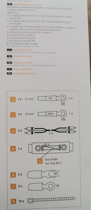 KIT SET Cabluri Subwoofer Auto Amplificator Statie 25 mm2 Gaesti • OLX.ro