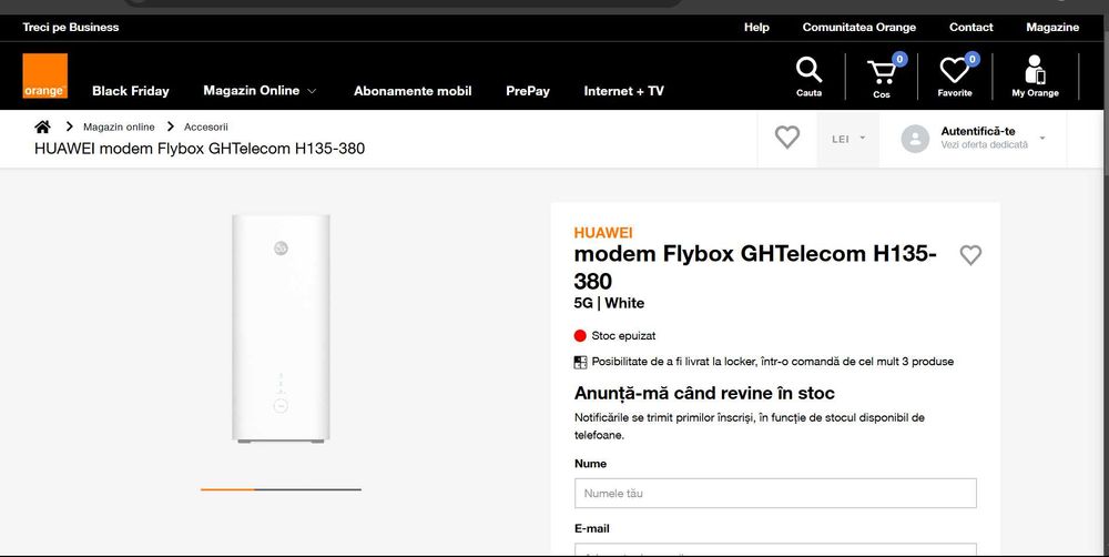 Modem Huawei 5G CPE 3 Flybox GHTelecom H135-380 Router 5G + LTE-A ...