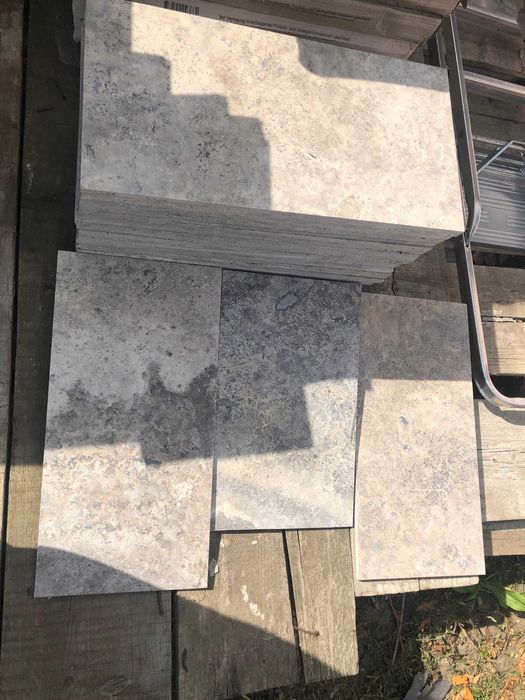 Piatra naturala Travertin Silver Cross Cut Mat Silver Gri Ilfov Otopeni ...