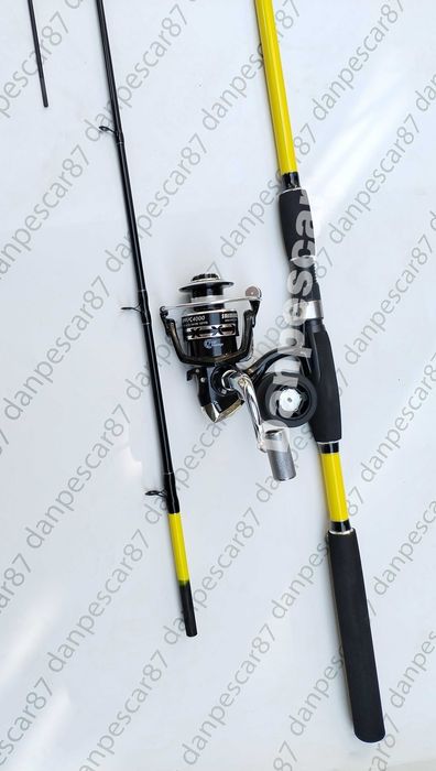 SET 4 Lansete ROBINHAN BOLENTINO PLUS 2.40m + 4 Mulinete SAIMINO X4000 ...