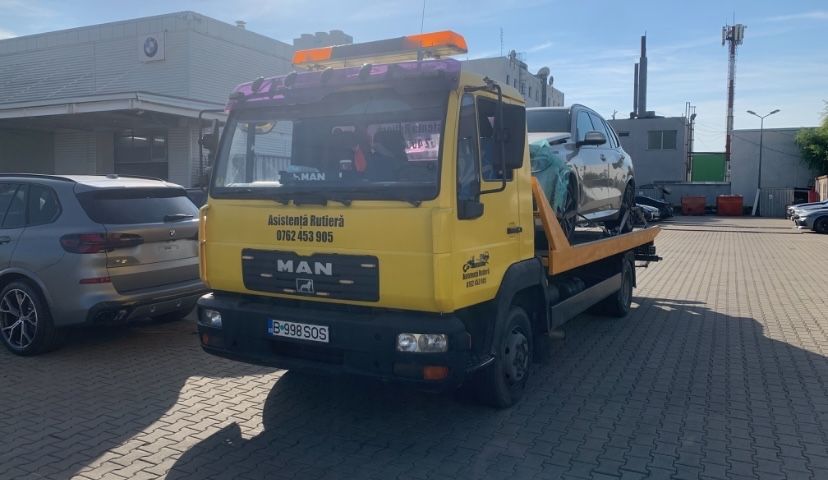 Vand Autoplatforma MAN Le180 Platou hidraulic , Recuperator Bucuresti ...