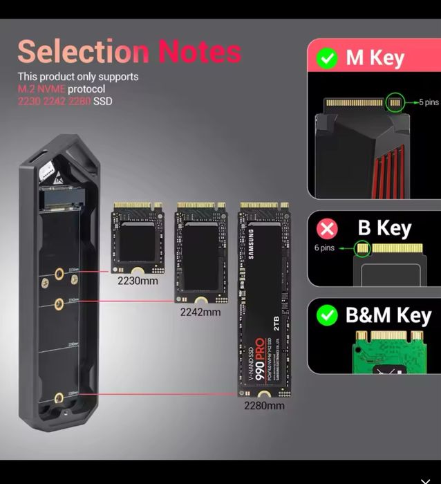 Adaptor ssd nvme m2 m.2 10gbps RGB Suceava • OLX.ro