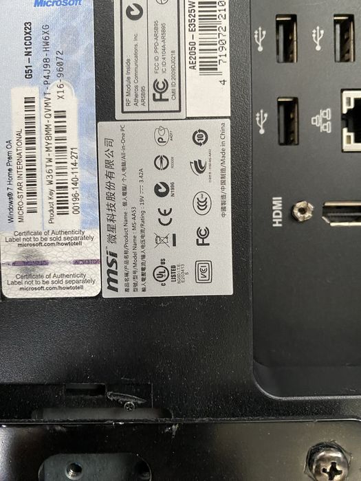 2 Bucati - MSI 20 Inch unitate incorporata in Monitor! Cu Touchscreen ...