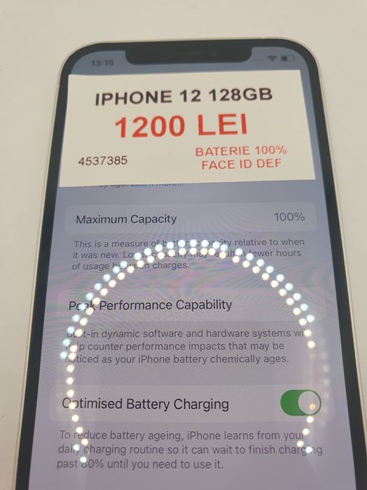 Iphone 12 128GB 100% bat face id def•Amanet Lazar Crangasi•45373 ...