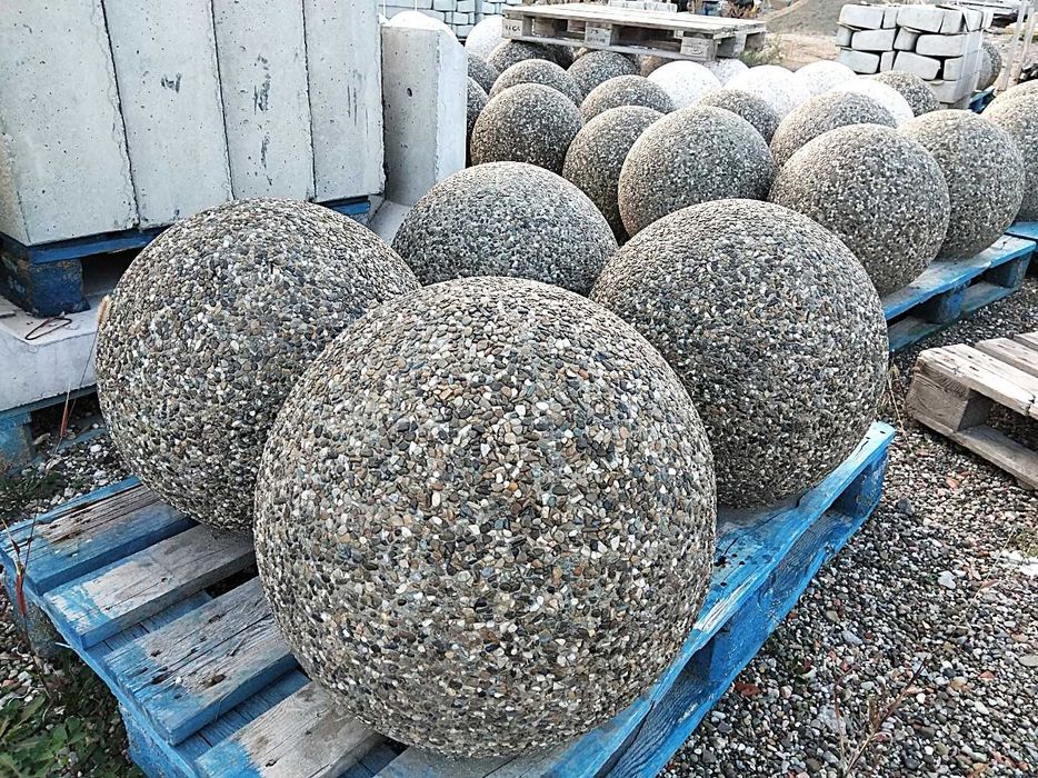 Bolard(delimitator rutier)rotund din beton piatra naturala 35 cm Piatra ...