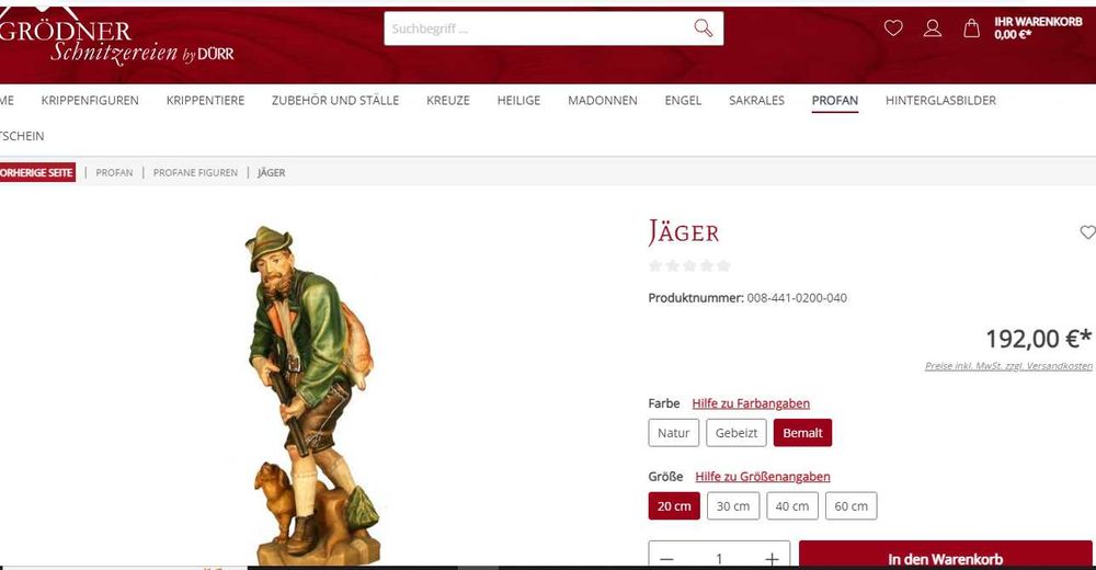 Cadou rar Vanator sculpura lemn superba Tirol/ Dolomiti Alpi anii '80 ...