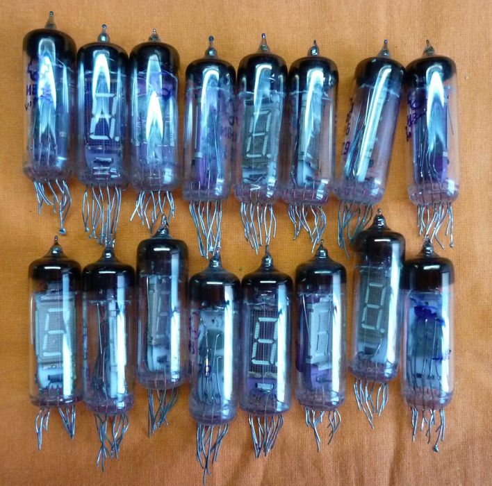 Vintage tub VFD IV-3A IV-4 IV-6 IV-12 IV-22 socluri ceas clock rusesc ...