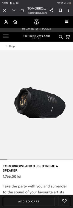 Boxa Portabila Jbl Xtreme 4 TOMORROWLAND By Harman Kardon Ilfov Baneasa • OLX.ro