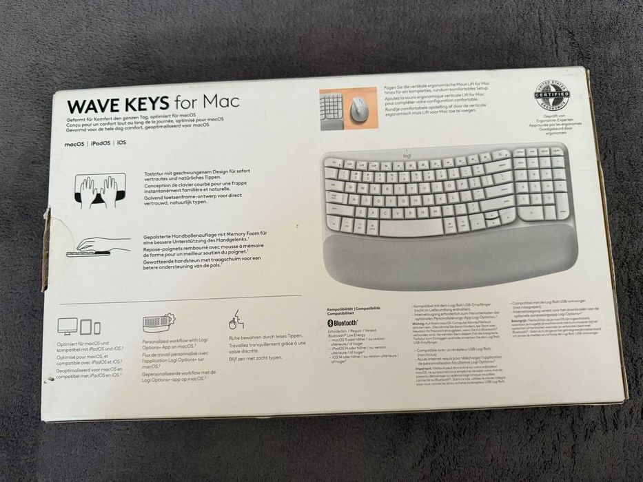 Tastatura wireless LOGITECH Wave Keys, Bluetooth, USB - ALB - SIGILAT ...