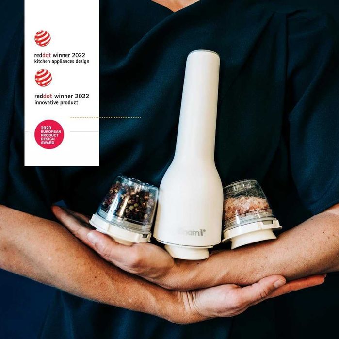 FinaMill USB акумулаторна мелничка за пипер и подправки, червена гр ...