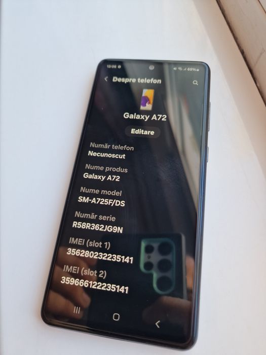 Samsung Galaxy A72, 6GB ram, 128GB interna, Black, Dual Sim Braila • OLX.ro