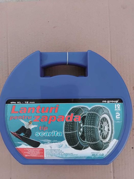 Lanturi auto antiderapante pentru zapada, noi, set 2 bucati in cutie ...