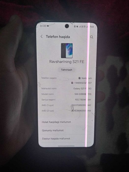 Samsung S21 FE 5G sotiladi: 1 200 000 so’m - Mobil telefonlar Samarqand ...