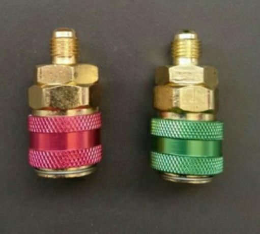 Set cuple rapida rapide freon aer conditionat auto robinet mufa r134 ...