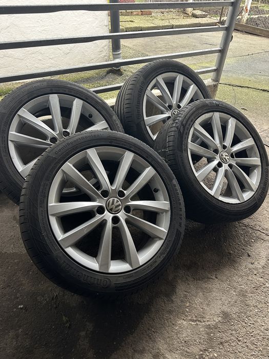 Set Jante Aluminiu 17” VW cu anvelope vara Arad • OLX.ro