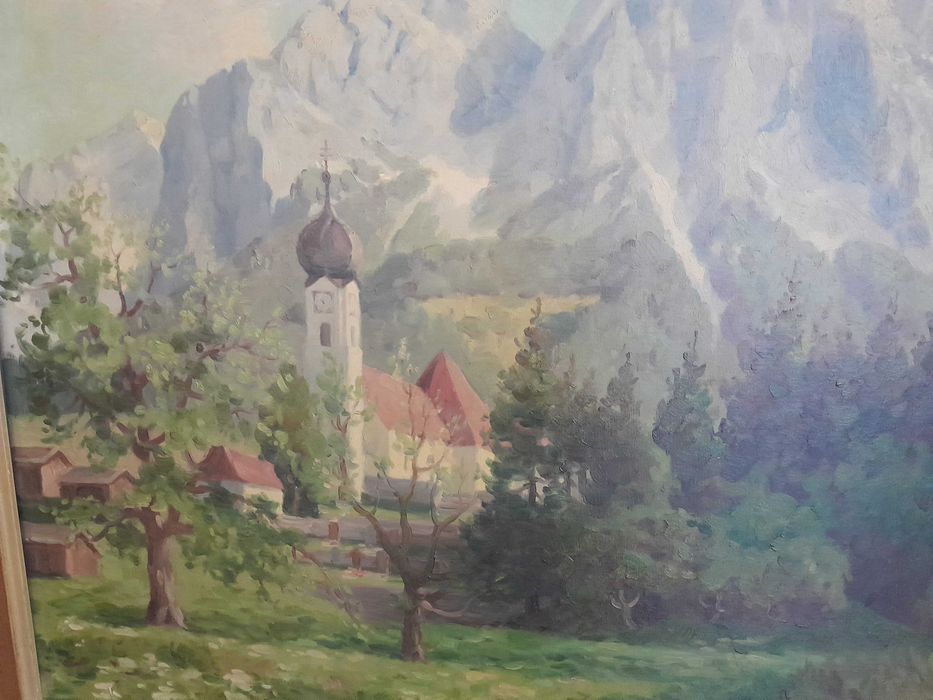 Tablou vechi semnat Walter Rizzi - U/Pânză - 78 cm x 63 cm Bucuresti ...