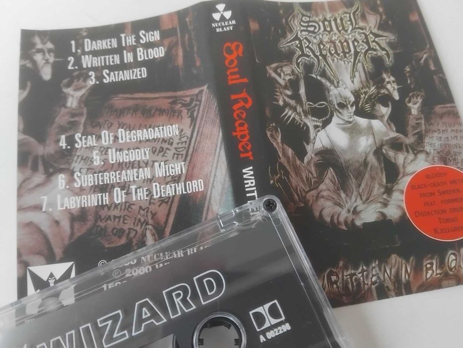 Soulreaper ‎– Written In Blood - оригинална death аудио касета Wizard ...