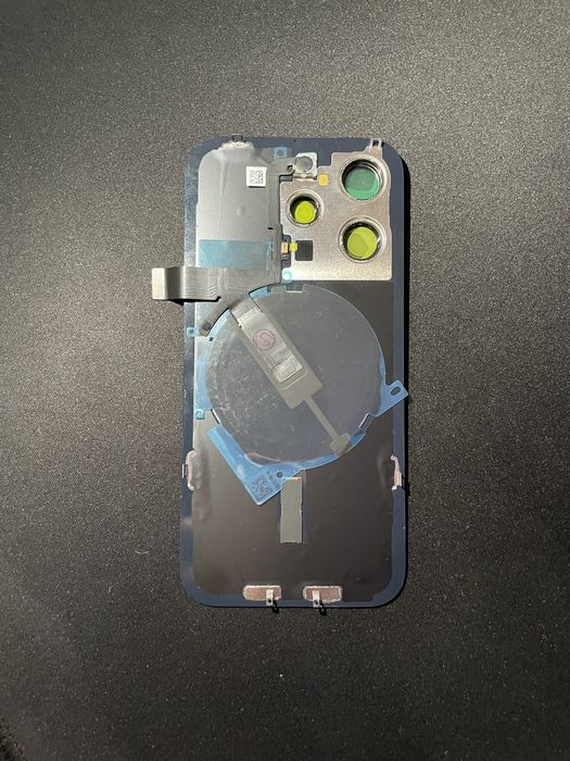 Capac spate sticla carcasa iPhone 15 Pro Blue Titanium cu piese mici ...