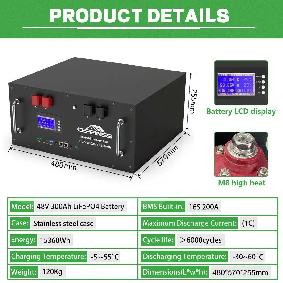 Нови Батерии за Соларни Системи 15kw Lifepo4 гр Стара Загора Самара 3
