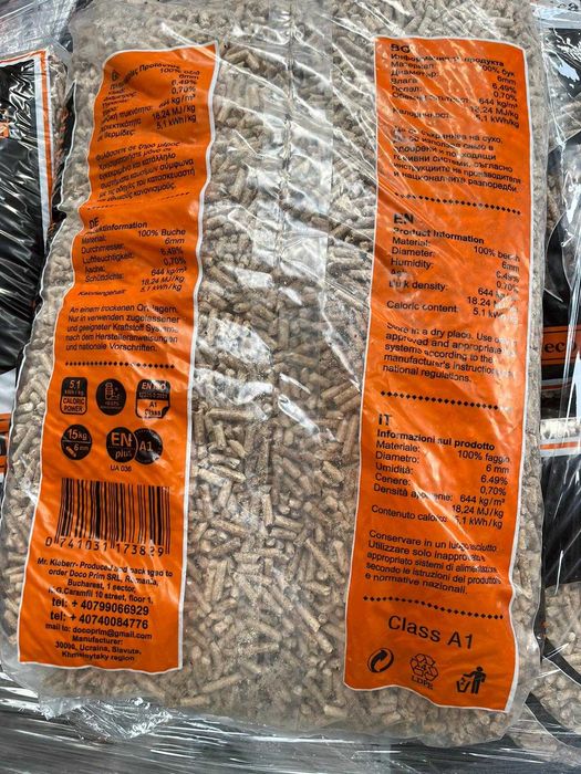 Peleți MR Kleberr Premium A1 EN Plus fag Chitorani • OLX.ro