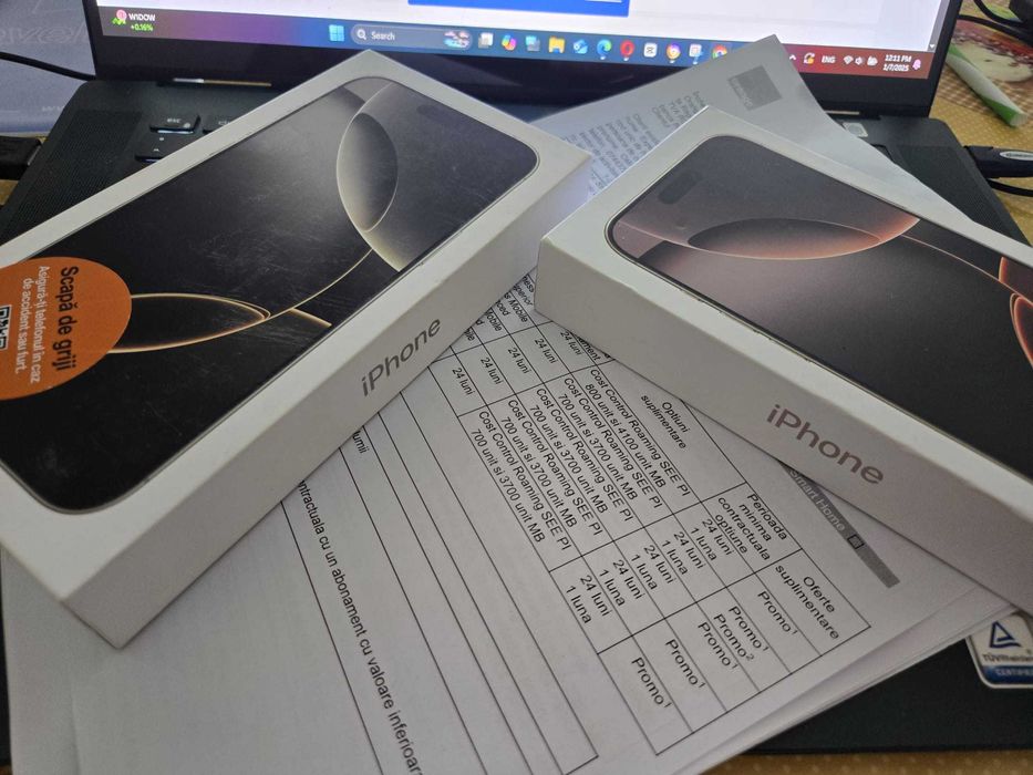 Vand IPhone 16 pro max 256 Gb Desert Titanium si Natural TITANIUM Sibiu • OLX.ro