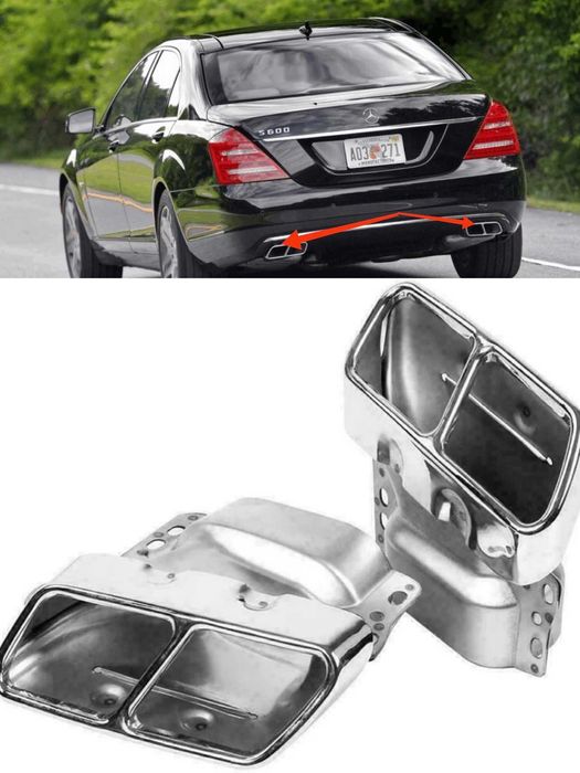 Чисто нови . Двойни Накрайници AMG ауспух Mercedes GL/S/CL/GLA/A гр ...