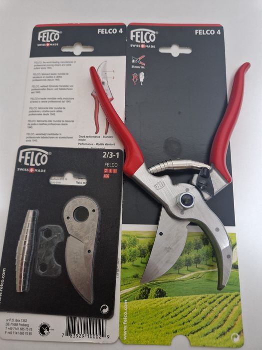 Foarfeca profesionala vie/pomi Felco 4 + lama și arc de rezerva ...