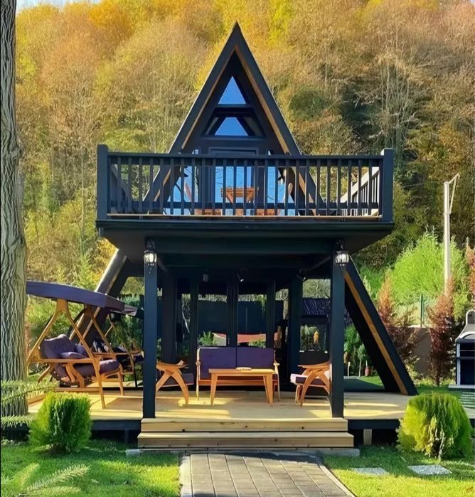 Vindem si realizam cabane tip casa sau Aframe la cheie din lemn uscat Cluj-Napoca • OLX.ro