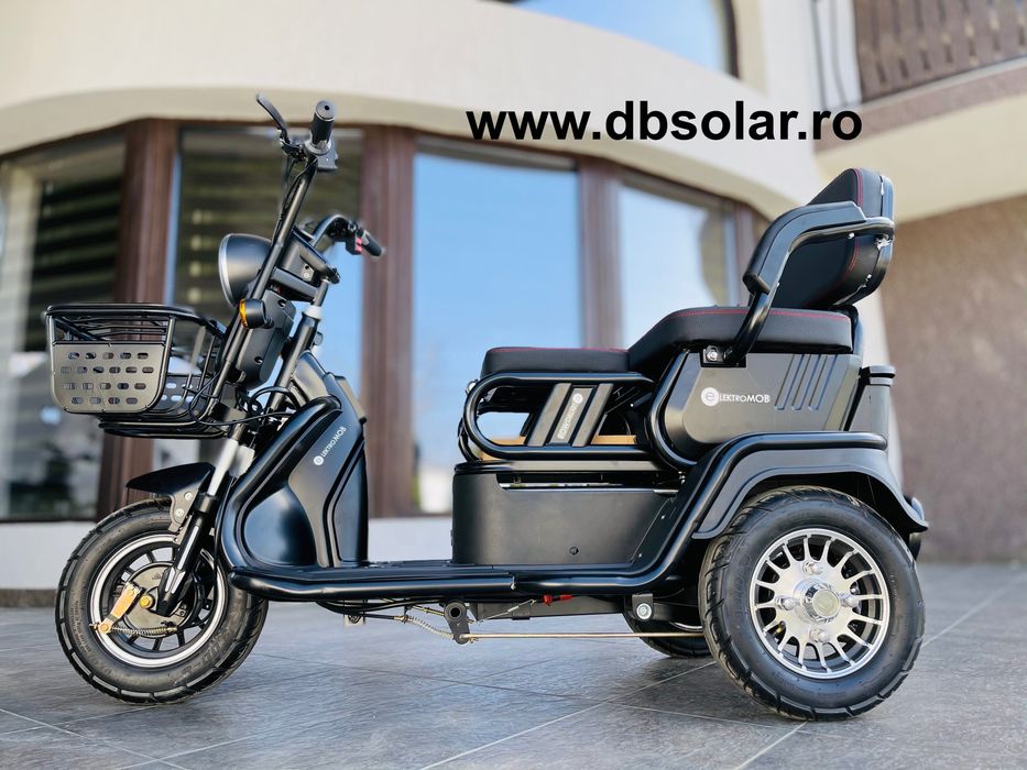 Scuter 650W 3 roti Tricicleta Electrica cu 2 Locuri Baterie 20Ah ‼️ ...