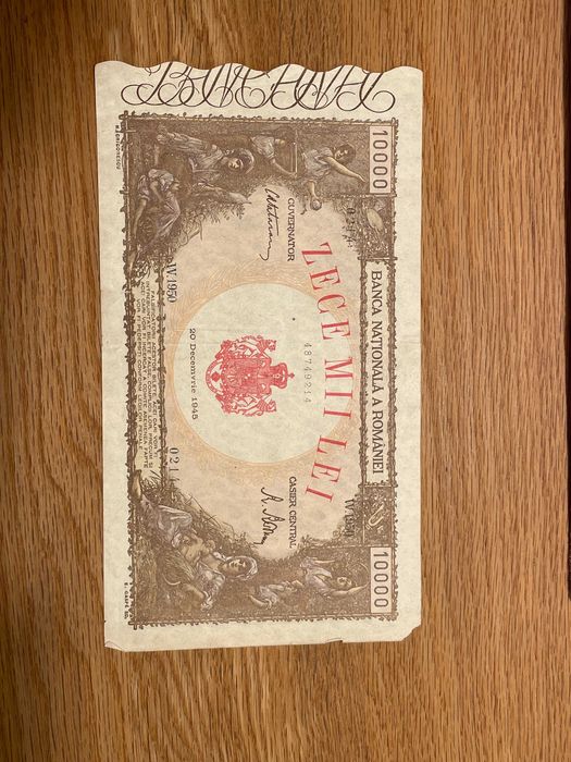 Bancnota Zece mii lei 1945 stare buna Bucuresti Sectorul 2 • OLX.ro