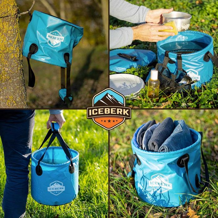 Găleată pliabilă ICEBERK cu capac și geantă din plasă 11 l Oradea • OLX.ro